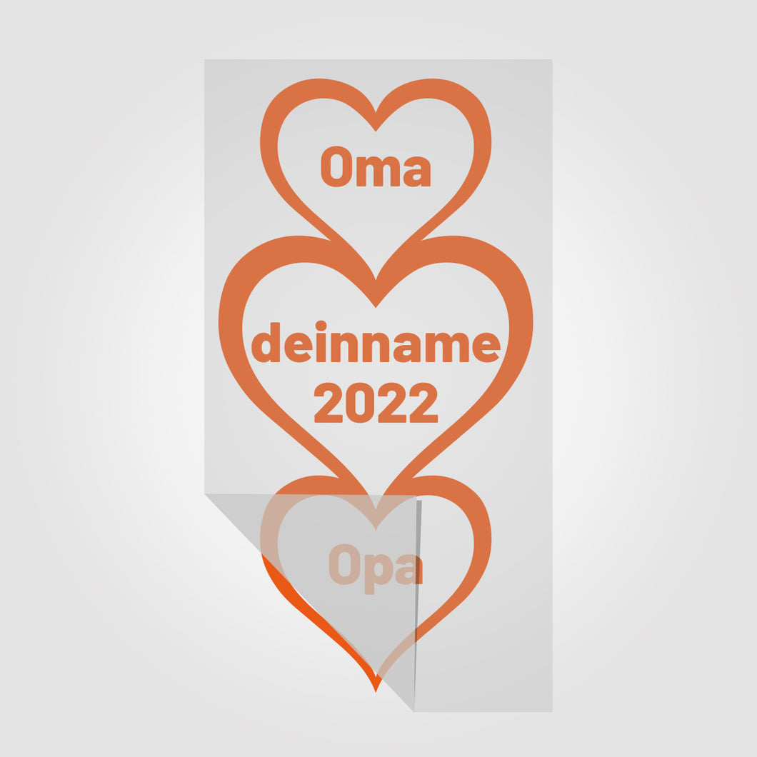Oma und Opa Sticker mit Jahr | StickyWorld Exclusive | Foliensticker ...
